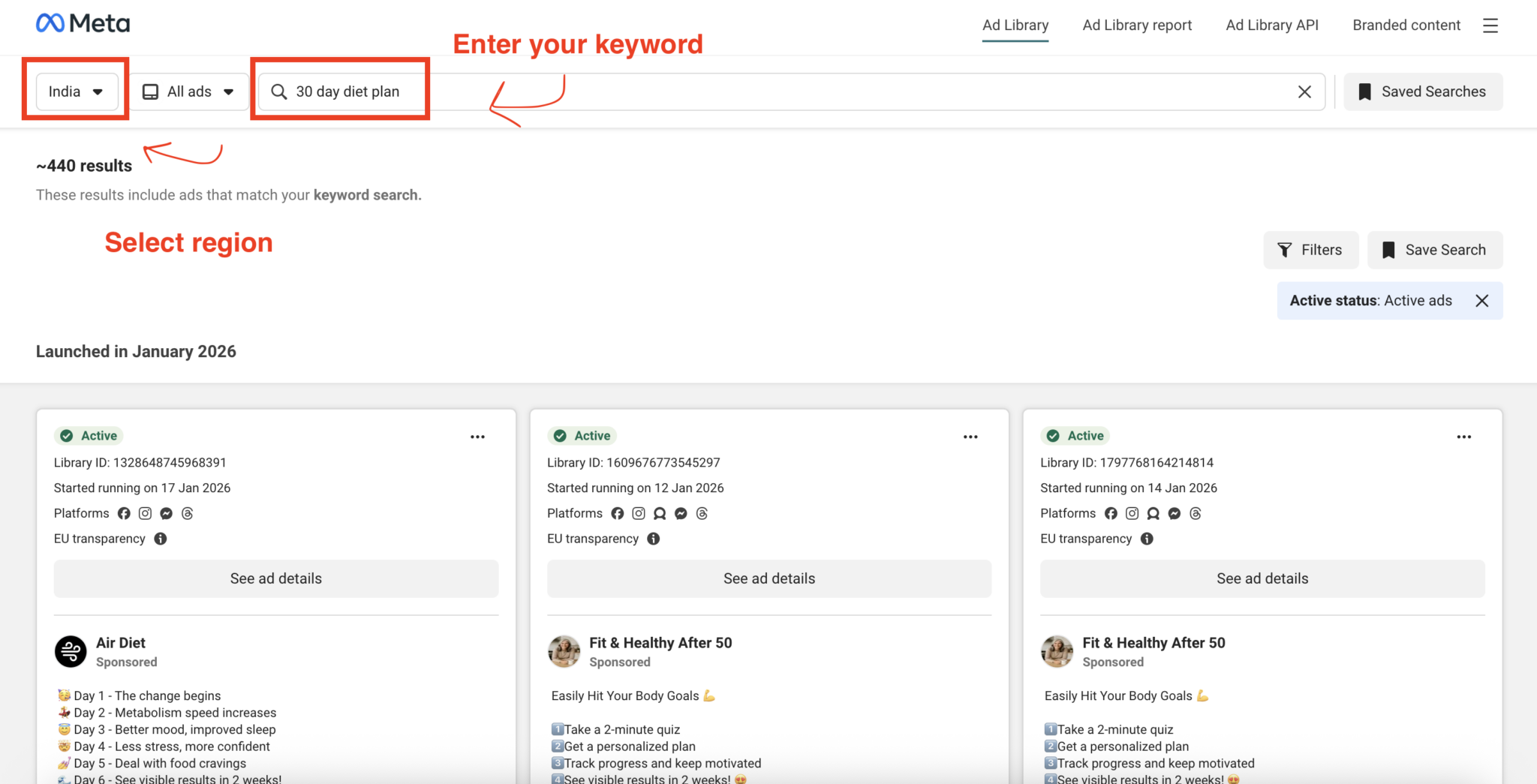 How to Use Facebook Ad Library? How to Find & Research Competitor Ads ...