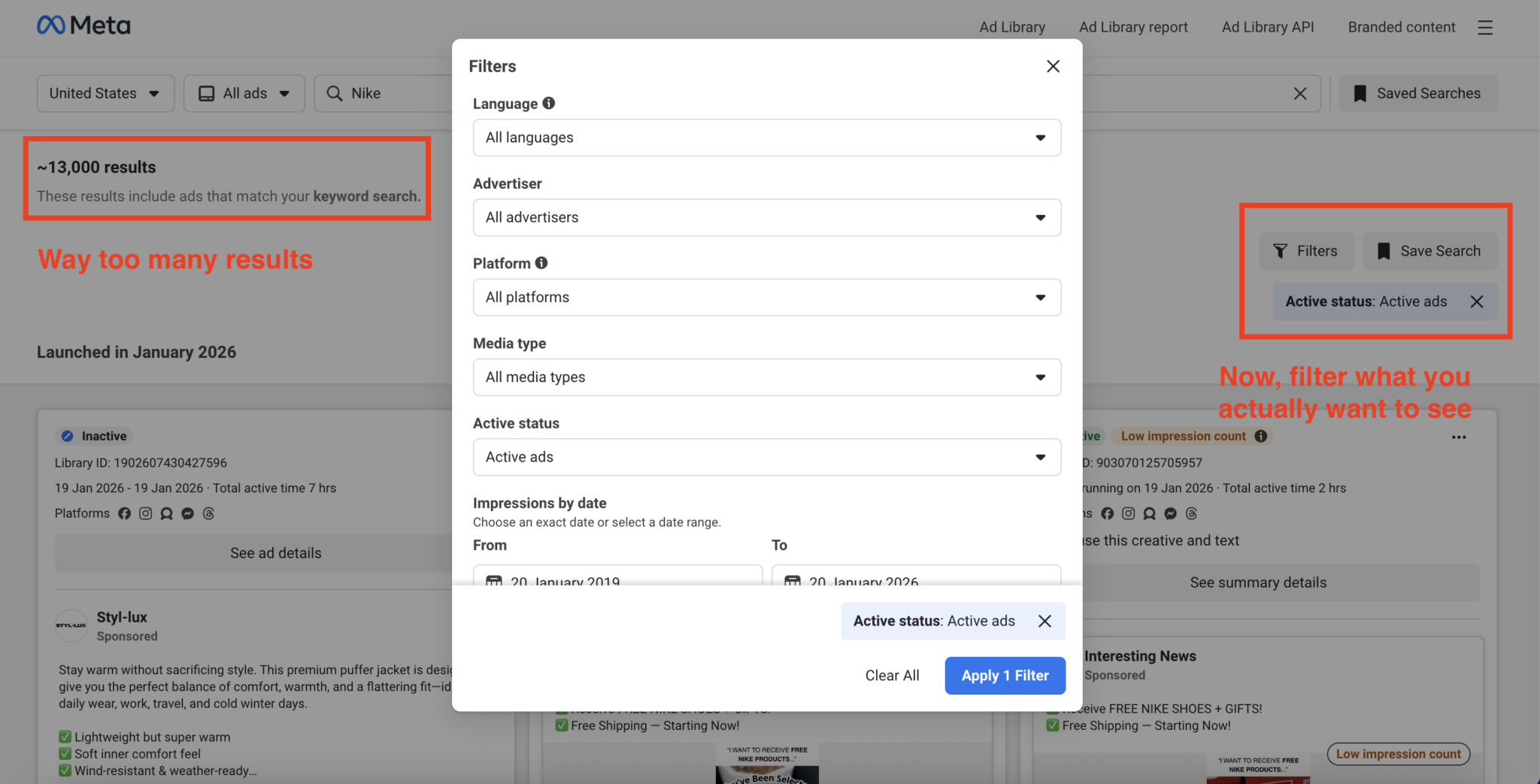 How to Use Facebook Ad Library? How to Find & Research Competitor Ads ...